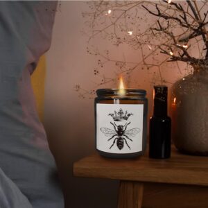 Mancheng-zi Queen Bee Candle,Queen Bee Birthday Gifts for Girls Women,Bee Gifts for Bee Lovers,Bee Themed Gifts,Honey Bee Gifts,Bee Candles