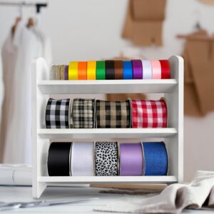 relodecor ribbon holder for ribbon organizer rack, easy to use ribbon dispenser, and ribbon spool holder for craft enthusiasts