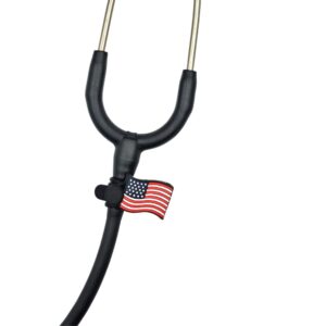 stethoscope charms - american flag - medical gift