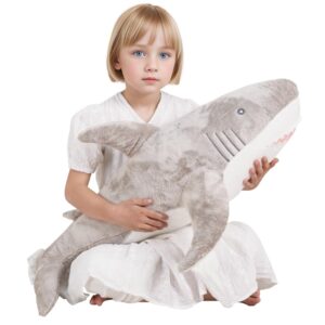 FFxiong 32 Inch Giant Shark Stuffed Animal Pillow, Big Whale Shark Cute Doll Body Soft Plush Stuffed Animals Toys, Gifts for Boys Girls Kids Valentines Christmas Birthday Party