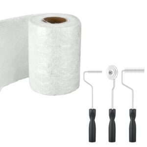 wesnoy 1708 fiberglass cloth roll 6" wide by 360" fiberglass mat material roll with 3 fiberglass roller tools kit fiberglass repair kit fiberglass filler fiberglass sheet for boat tub shower repair