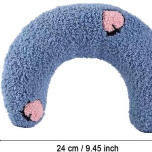 Cat Lovely Cozy Pillow,Soft Fluffy Cat Calming Pillow Pet Sleeping Companion,Little Cat Neck Pillow Cozy Cat Pillow Puppy Pillow Calming Toy for Small Dogs and Cats (Blue-1)