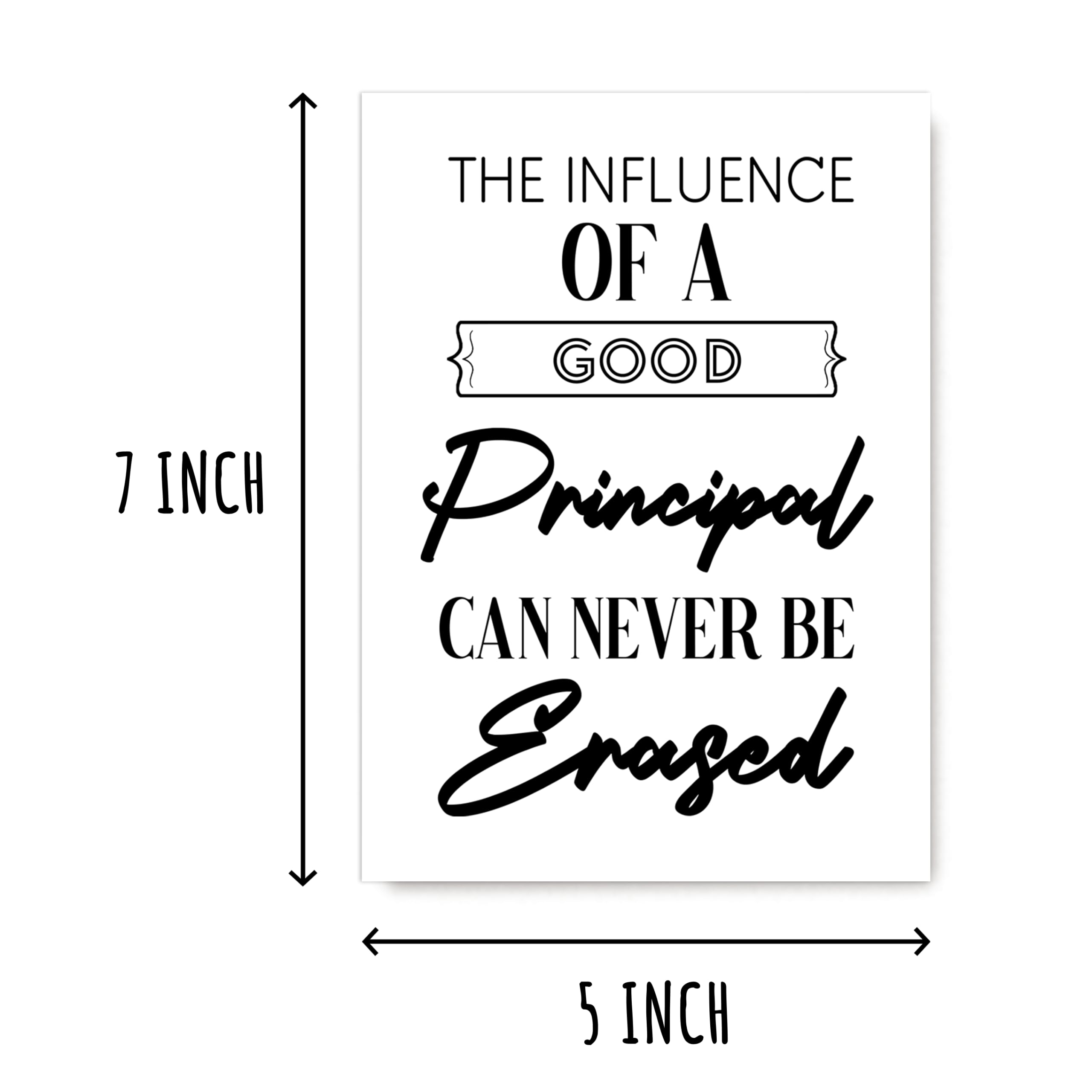 EruditeGifts The Influence Of A Good Principal Card - Principal Appreciation Card - Funny Principal Day Card - Thank You Card For Him