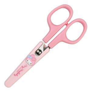 cute kitty friends figure safety scissors with cover (light pink)