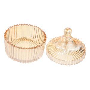 feltechelectr candy dish with lid covered candy bowl swab bottle decorative storage jar ideal for elegant candy container for sweets and treats