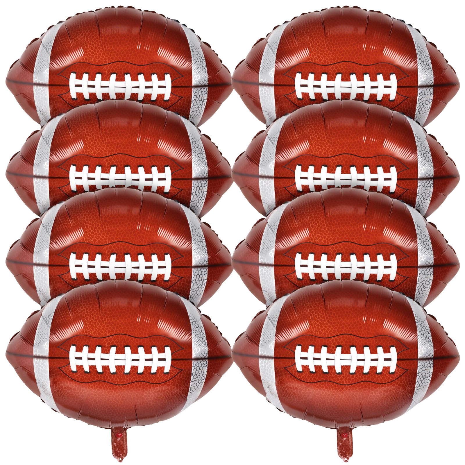 Eaezerav 8 Pcs Football Balloons Football Themed Birthday Party Supplies for Super Bowl Decor, Football Party Balloons Foil Balloon Sport Themed Birthday Party Decor for Boys