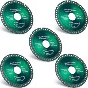 taoskai ‎5 pack 4.5 inch indestructible disc for grinder, indestructible disc 2.0 for angle grinder 7/8''-cut everything in seconds, cutting discs for smooth cutting, chamfering, grinding materials