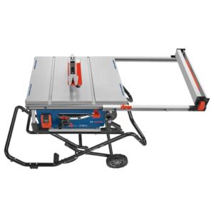 BOSCH GTS15-10 10 Inch Portable Jobsite Table Saw with Gravity-Rise Wheeled Stand, 15 Amp, 32-1/8 Inch Rip Capacity, 4 HP