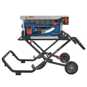 BOSCH GTS15-10 10 Inch Portable Jobsite Table Saw with Gravity-Rise Wheeled Stand, 15 Amp, 32-1/8 Inch Rip Capacity, 4 HP