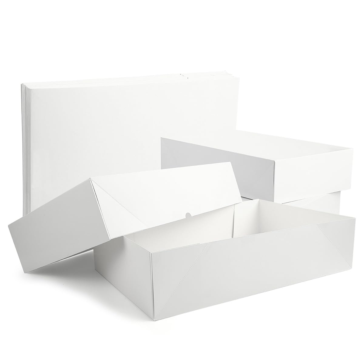 NATIVICO 12 Premium Large Gift Boxes for Presents - Extra Large White Gift Boxes with Lids - 4-inch Deep Large Gift Box Good for Robes and Bulky Items