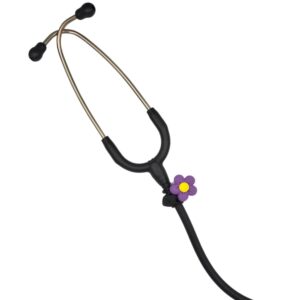 stethoscope charms - purple flower - medical gift