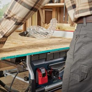 BOSCH GTS15-10 10 Inch Portable Jobsite Table Saw with Gravity-Rise Wheeled Stand, 15 Amp, 32-1/8 Inch Rip Capacity, 4 HP