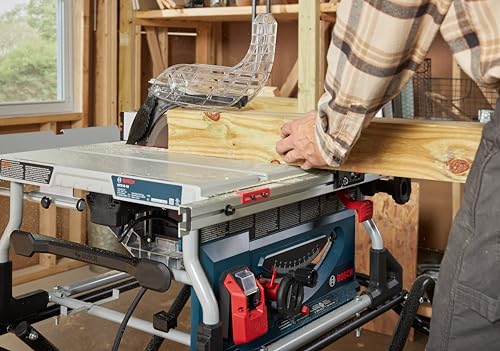 BOSCH GTS15-10 10 Inch Portable Jobsite Table Saw with Gravity-Rise Wheeled Stand, 15 Amp, 32-1/8 Inch Rip Capacity, 4 HP