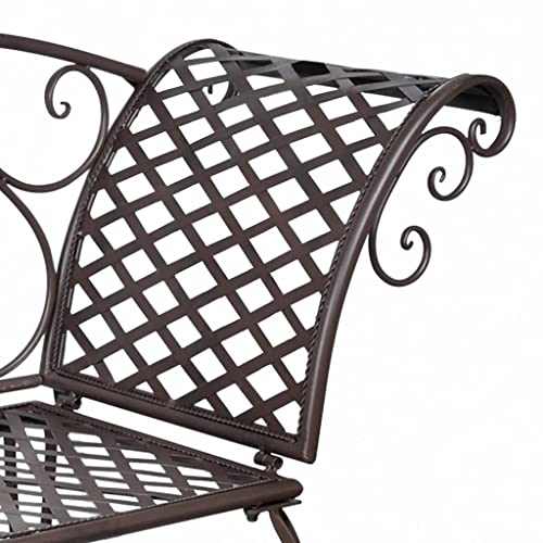 DYRJDJWIDHW Patio Chaise Outdoor Cocktail Table Set,Outdoor Furniture Couch,Wicker Patio Furniture no Assembly,Patio Storage Ottoman,Lounge 50.4" Steel Antique Brown