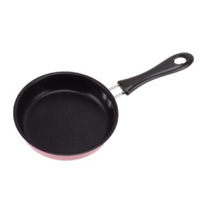 Mini Frying Pan, Small Stainless Steel Frying Pan 12cm Mini Egg Frying Pan with Handle Heat Resistant Portable Camping Cooking Omelet Pan for Gas Stove Induction Hob ()