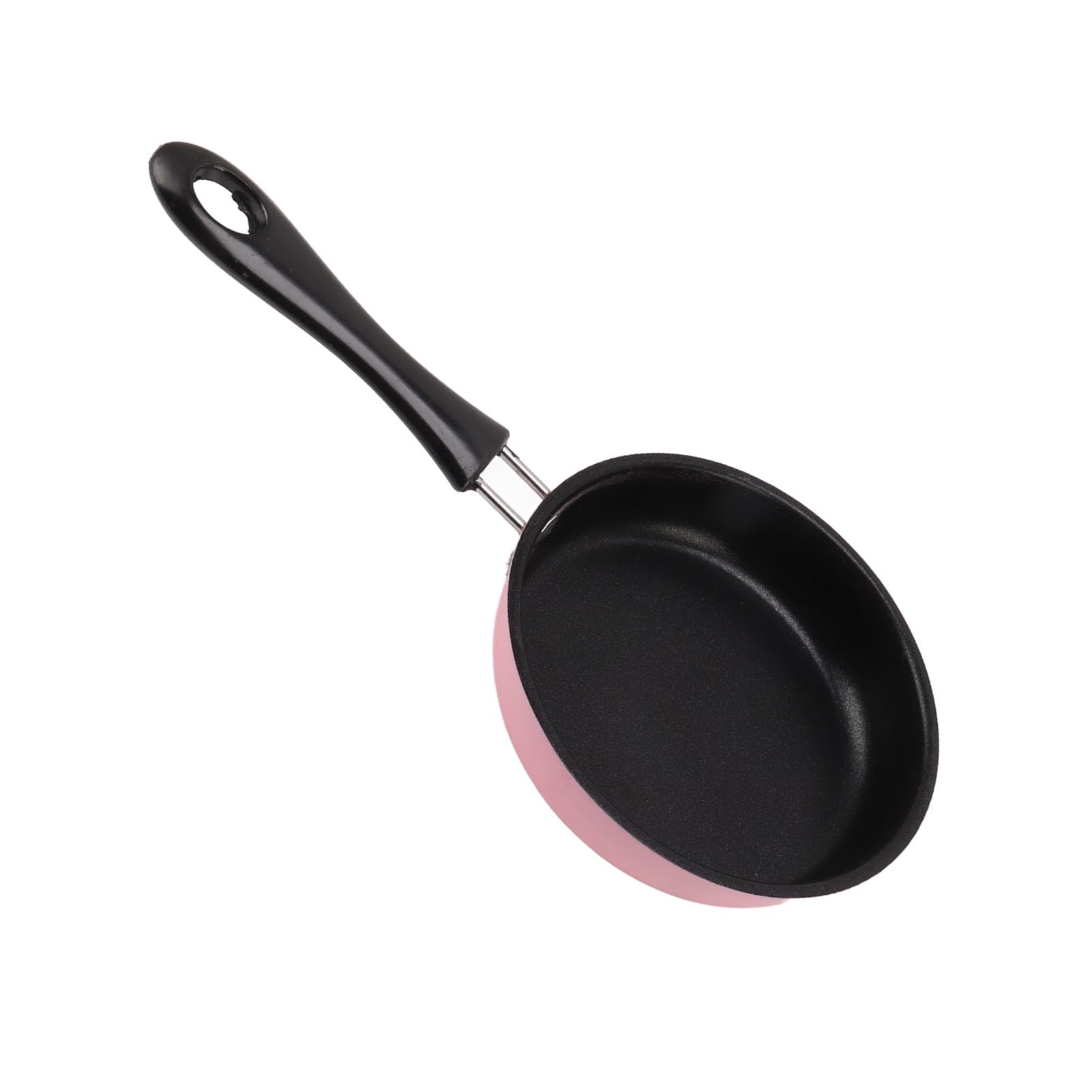 Mini Frying Pan, Small Stainless Steel Frying Pan 12cm Mini Egg Frying Pan with Handle Heat Resistant Portable Camping Cooking Omelet Pan for Gas Stove Induction Hob ()