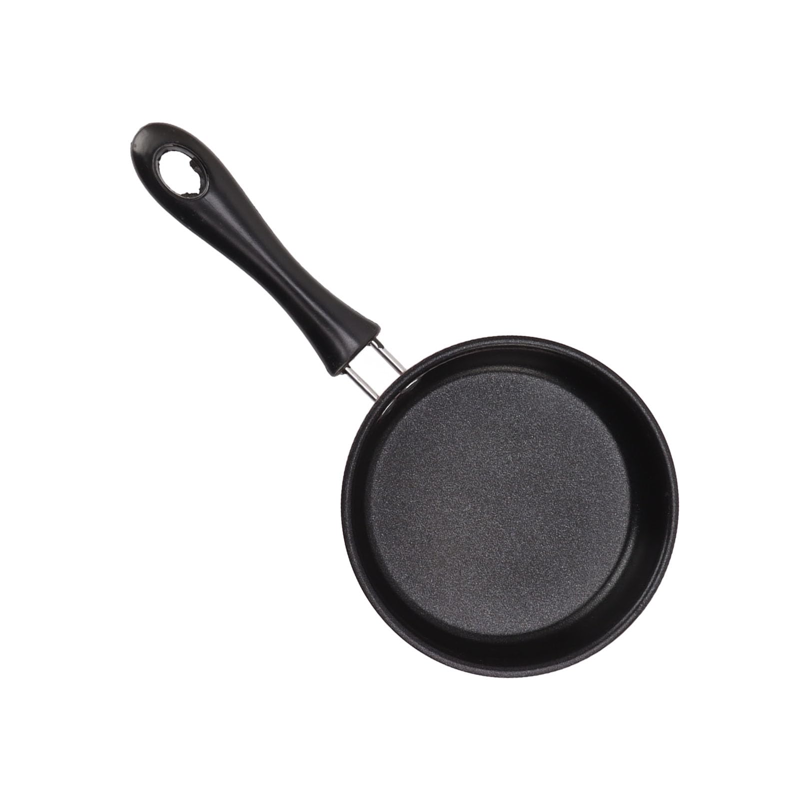 Mini Frying Pan, Small Stainless Steel Frying Pan 12cm Mini Egg Frying Pan with Handle Heat Resistant Portable Camping Cooking Omelet Pan for Gas Stove Induction Hob ()