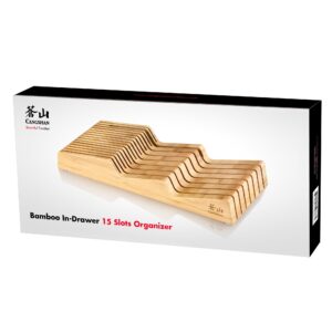 Cangshan 503831 Bamboo In-Drawer 15-Slot Knife Organizer