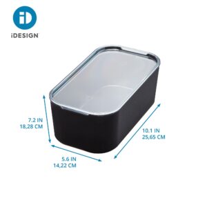 iDesign Short Inner Storage Bin with Lid, Set of 2, The Wallspace Collection, Clear Bin