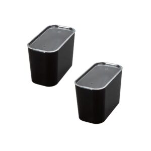 iDesign Tall Inner Storage Bin with Lid, Set of 2, The Wallspace Collection, Clear Bin