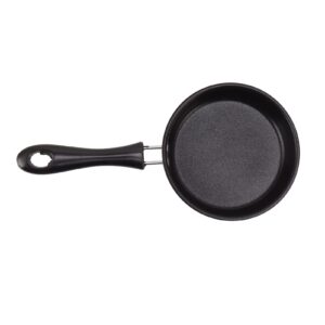 Mini Frying Pan, Small Stainless Steel Frying Pan 12cm Mini Egg Frying Pan with Handle Heat Resistant Portable Camping Cooking Omelet Pan for Gas Stove Induction Hob ()