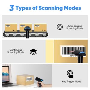 Topwise G1-B 1D 2D Wireless Barcode Scanner with Holder