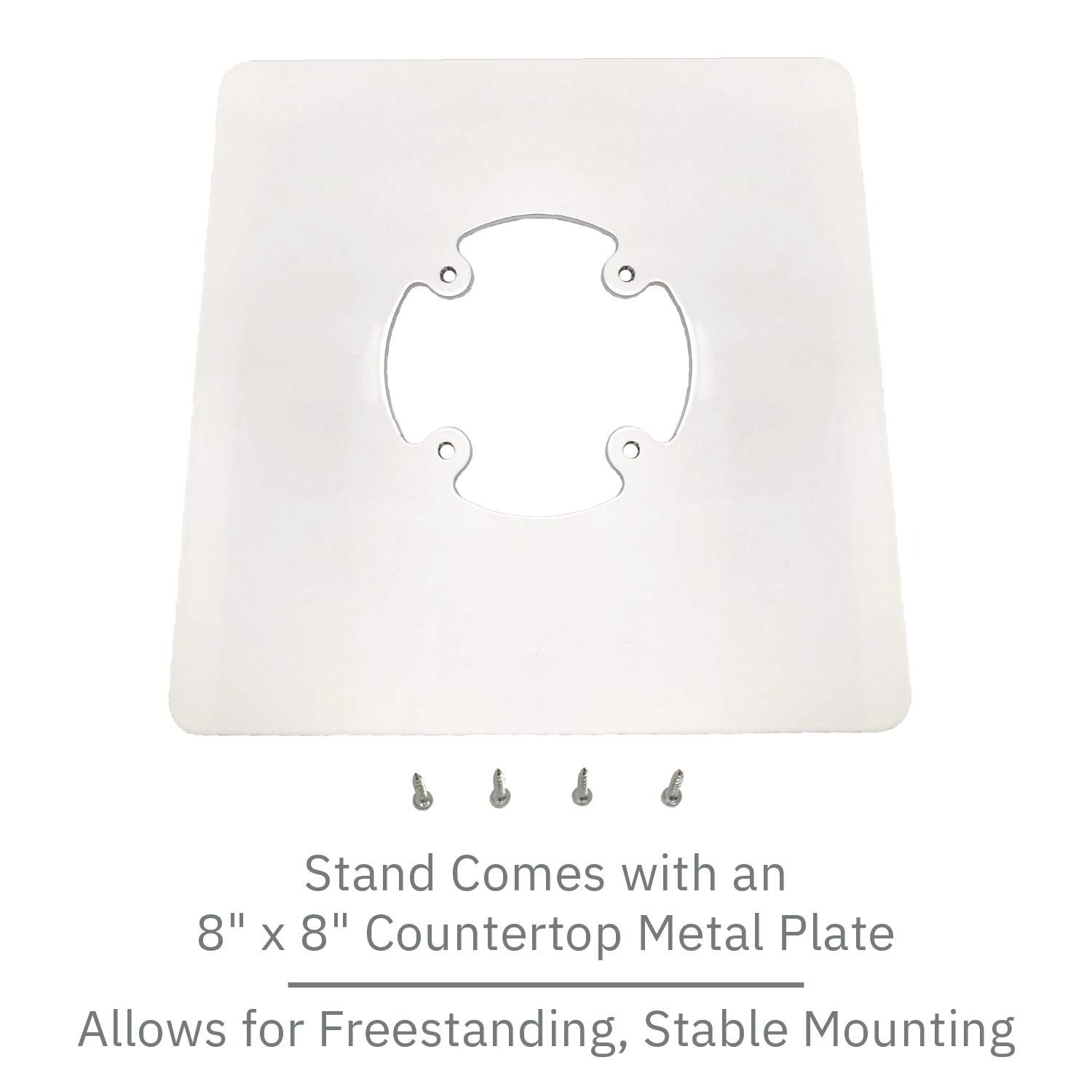 Clover Flex 3 / Flex 4 Freestanding Swivel and Tilt Stand with Square Plate (White)