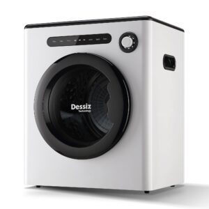 dessiz digital control compact laundry dryer - 11lbs capacity, portable clothes dryer machine for small spaces, rvs and apartments -white quiet, sturdy and easy to use