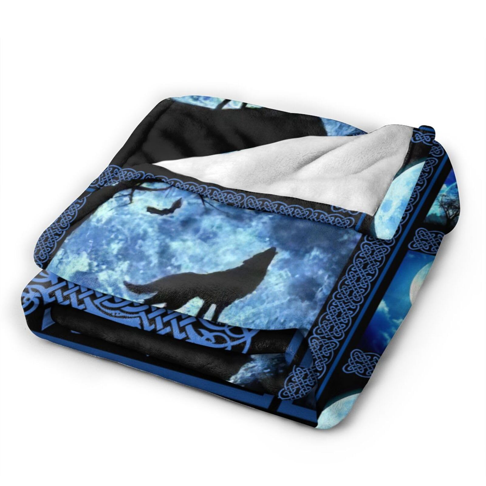 Wolf Blanket for Boys Man Wolf Throw Blanket Soft Warm Fleece Flannel Wolf Animals Theme Blanket Gifts for Girls Woman Adults Teenager Couch Sofa Bed 50"X40"