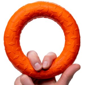 monster k9 indestructible chew ring - lifetime replacement - ultra durable dog toy for aggressive chewers - chew, tug, & fetch - best tough dog toy for medium & large breeds - made in usa - 6.5in