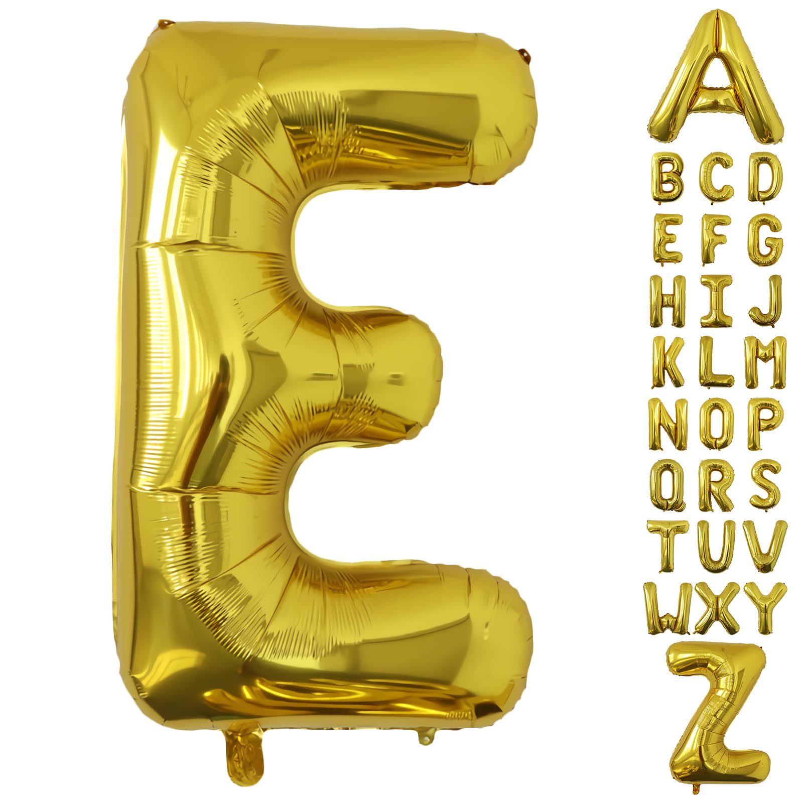 “40” Inch Large Gold Letter Balloons, Big Size Jumbo Helium Mylar Foil Party Balloons"E"for Birthday Party Decorations, Party Wedding Bachelorette Bridal Shower Decoration Holiday Balloon Decoration