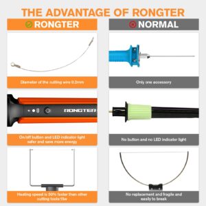 RONGTER 3 in 1 Hot Wire Foam Cutter Kit, Orange Foam Cutter Electric Foam Cutting Tool, Heated Foam Carving Knife Kit.