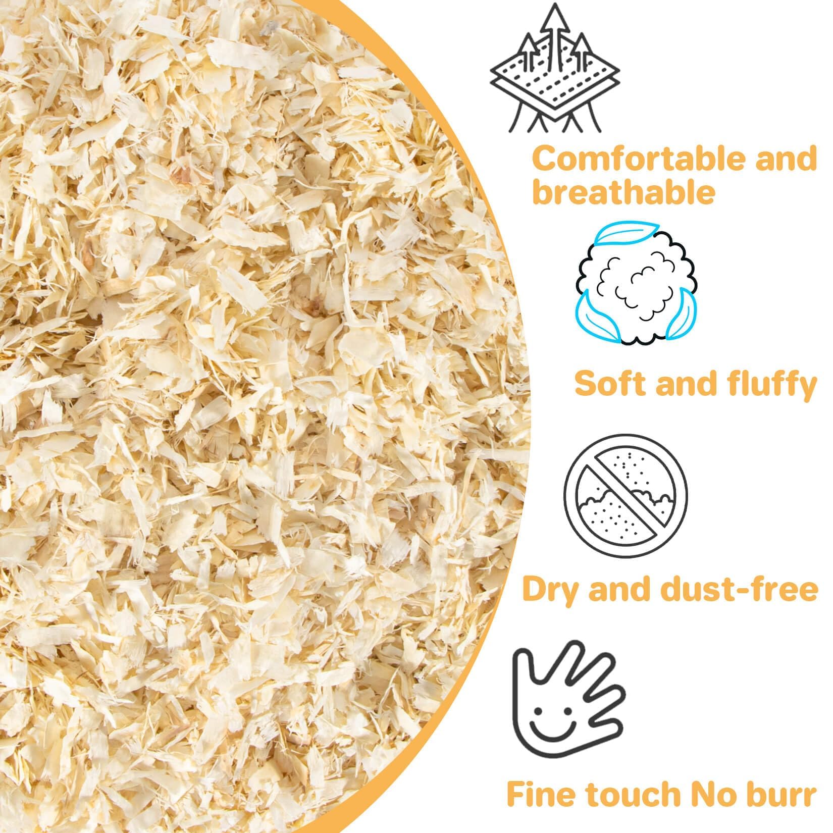 31OZ Sukh Chicken coop Bedding - Aspen shavings Animal Bedding as Chicken Supplies for Chicken House Bedding winterizing Nesting for Small pet Guinea Pig Rabbit Chinchilla Bird Gerbil Odor Control