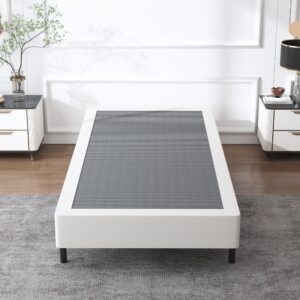 xinxinyan twin box spring 5 inch high,heavy duty mattress foundation,sturdy metal twin box spring only with fabric cover set, easy assembly, noise free