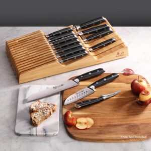 Cangshan 503831 Bamboo In-Drawer 15-Slot Knife Organizer