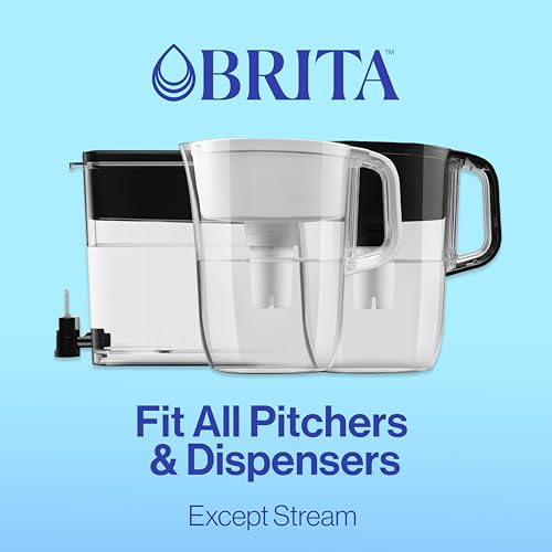 Brita Plus Water Filter, BPA-Free, High-Density Replacement Filter for Pitchers and Dispensers, Reduces 2x Contaminants*, Lasts Two Months or 40 Gallons, Includes 3 Filters