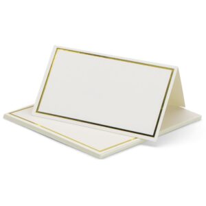 dohia place cards small tent cards with gold foil border paper name place cards for table setting for weddings banquets birthday events dinner parties cards d1-xwzk