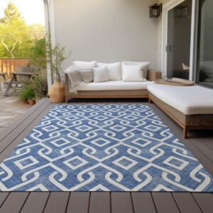 Addison Rugs Chantille ACN621 Blue 2'6" x 3'10" Indoor Outdoor Area Rug, Easy Clean, Machine Washable, Non Shedding, Bedroom, Living Room, Dining Room, Kitchen, Patio Rug