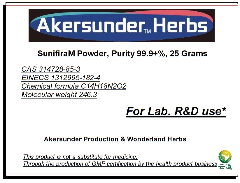 Akersunder Sunifiram Powder, Purity 99+%, 25 Grams. Include 100mg Scoop