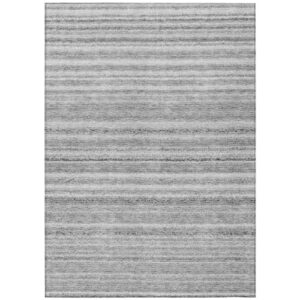 addison rugs chantille acn598 gray 2'6" x 3'10" indoor outdoor area rug, easy clean, machine washable, non shedding, bedroom, living room, dining room, kitchen, patio rug