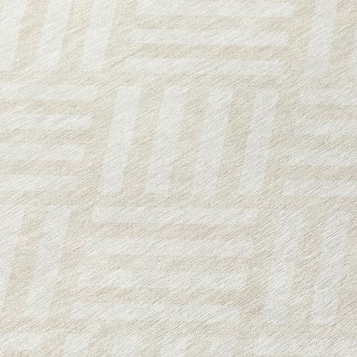 Addison Rugs Chantille ACN620 Ivory 1'8" x 2'6" Indoor Outdoor Area Rug, Easy Clean, Machine Washable, Non Shedding, Bedroom, Living Room, Dining Room, Kitchen, Patio Rug