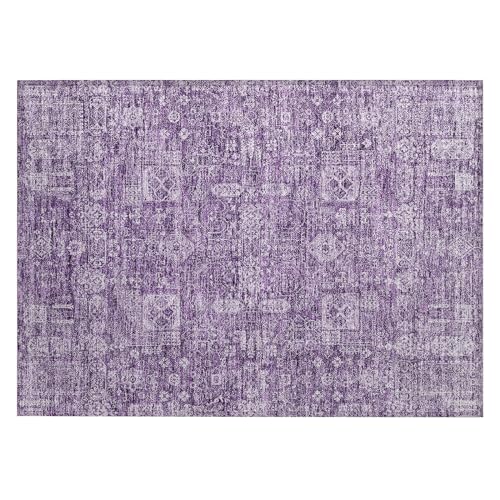 Addison Rugs Chantille ACN637 Purple 1'8" x 2'6" Indoor Outdoor Area Rug, Easy Clean, Machine Washable, Non Shedding, Bedroom, Living Room, Dining Room, Kitchen, Patio Rug