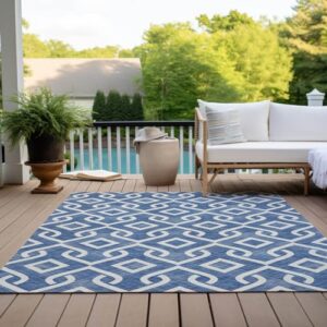 Addison Rugs Chantille ACN621 Blue 2'6" x 3'10" Indoor Outdoor Area Rug, Easy Clean, Machine Washable, Non Shedding, Bedroom, Living Room, Dining Room, Kitchen, Patio Rug