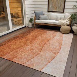 Addison Rugs Chantille ACN625 Paprika 8' x 10' Indoor Outdoor Area Rug, Easy Clean, Machine Washable, Non Shedding, Bedroom, Living Room, Dining Room, Kitchen, Patio Rug