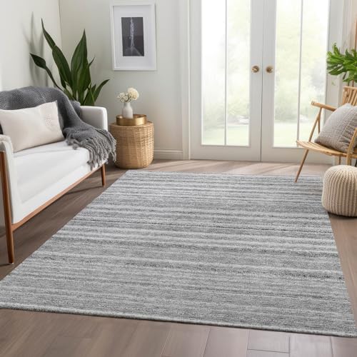 Addison Rugs Chantille ACN598 Gray 2'6" x 3'10" Indoor Outdoor Area Rug, Easy Clean, Machine Washable, Non Shedding, Bedroom, Living Room, Dining Room, Kitchen, Patio Rug