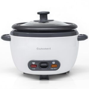 small rice cooker 3 cup white portable cook rice and automatic keep-warm,non stick pot,this mini rice cooker is a great gift for college students