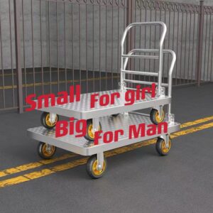 Folding Platform cart Dolly cart Push Cart Dolly Moving Platform (1500 LBS Small(27X19INCH))