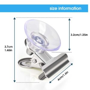 AccEncyc Suction Cup Clips for Windows 24Pcs Suction Clips Clear Suction Cup Clamp Holder Suction Cups with Clips for Home and Office