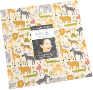 noah's ark layer cake®, 42-10" precut fabric quilt squares by stacy iest hsu