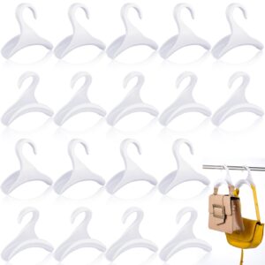 maitys 18 pcs purse hanger hook acrylic bag hanger handbag tote bag rack holder closet organizer storage for backpacks tote holder over the closet rod hanger for storing handbags satchels (white)